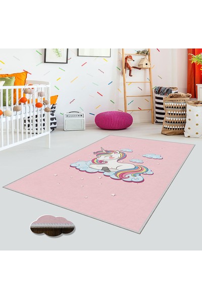 Homefesto Dekoratif Özel Tasarım Yıkanabilir Ince Leke Tutmaz Modern Eğlenceli Çocuk Halısı