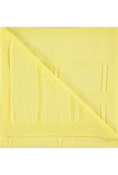 Misket Bebek Triko Tek Kat Battaniye 95X100 Sarı