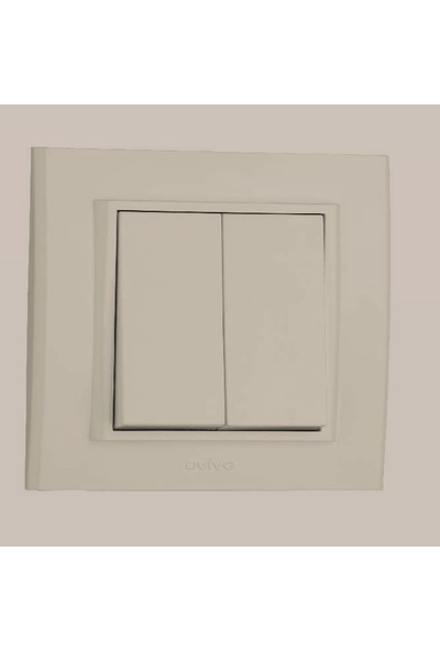 Çağatay Elektrik Çağatayelektrik Ovivo Mina Krem Komütatör (Ikili Anahtar) Mekanizma+Çerçeve