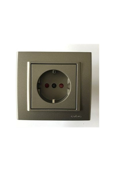 Çağatay Elektrik Çağatayelektrik Ovivo Mina Antrasit Topraklı Priz Mekanizma+Çerçeve Çağatay Elektrik Çağatayelektrik Ovivo Mina Antrasit Topraklı Priz Mekanizma+Çerçeve