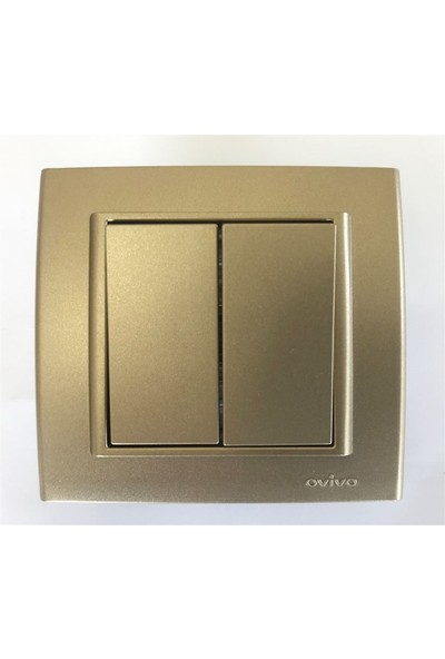 Çağatay Elektrik Çağatayelektrik Ovivo Mina Titanyum Komütatör (Ikili Anahtar) Mekanizma+Çerçeve