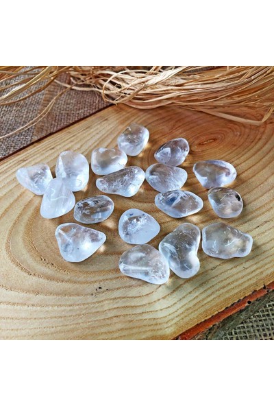 İmran Doğal Taş 3 Adet Işlenmemiş Ham Doğal Kristal Kuvars Taşı ( 1.5 -2.5 cm ) - IMRKT00035