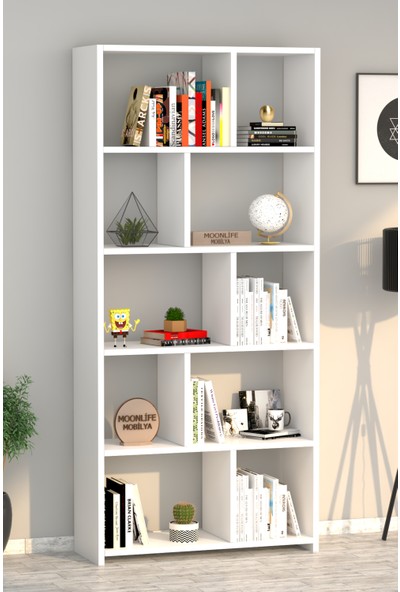 Moonlife London Kitaplık Beyaz