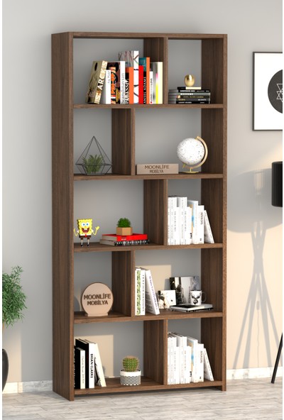 Moonlife London Kitaplık Ceviz