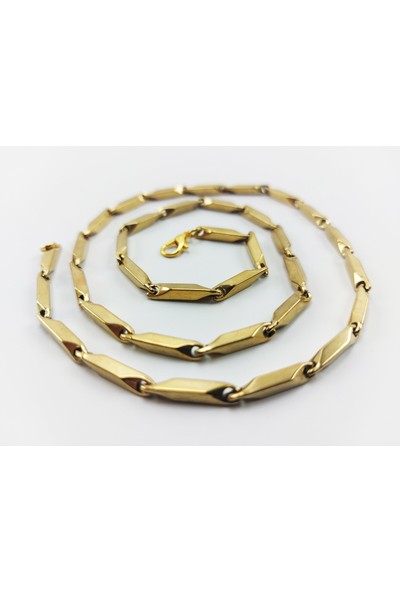 Erkek Çelik Kolye Küp Üçgen Model Zincir Erkek Çelik Kolye Küp Üçgen Model Zincir