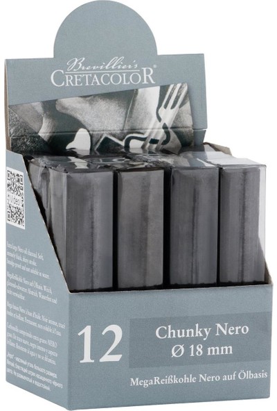 Cretacolor Chunky Nero Soft Sıkıştırılmış Yağlı Kalın Kömür Çubuğu 461 22 Cretacolor Chunky Nero Soft Sıkıştırılmış Yağlı Kalın Kömür Çubuğu 461 22