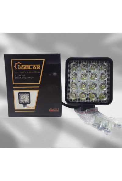 Cmsolar Çalışma Sis Lambası Kare 16 LED 9-36 Volt Cool White Cmsolar Çalışma Sis Lambası Kare 16 LED 9-36 Volt Cool White