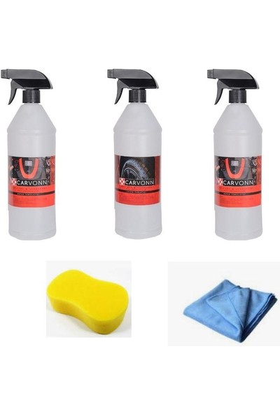 Carvonn 2 Ad 1 Lt Susuz Motor Temizleyici ve 1 Lt Lastik Parlatıcı Sprey*