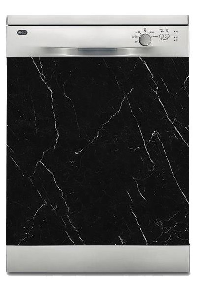 Sticker Art Bulaşık Makinesi Sticker Kaplama Beyaz Eşya Kaplama Siyah Mermer