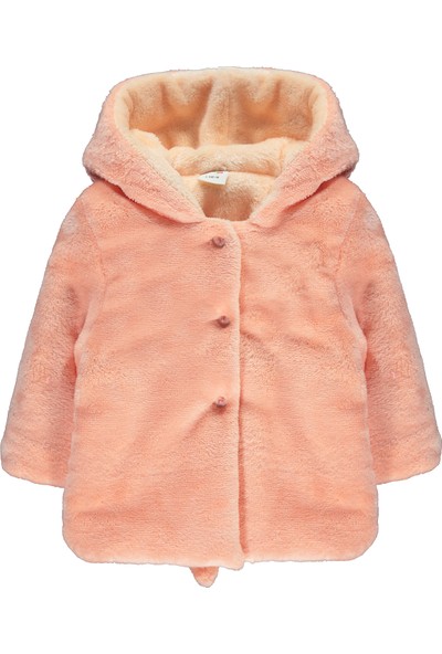 Civil Baby Kız Bebek Kapüşonlu Peluş Mont 6-18 Ay Somon Civil Baby Kız Bebek Kapüşonlu Peluş Mont 6-18 Ay Somon