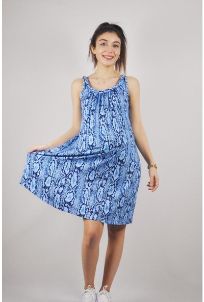 Merliyn Örgü Yaka Askılı Elbise MR-284