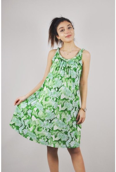 Merliyn Örgü Yaka Askılı Elbise MR-284