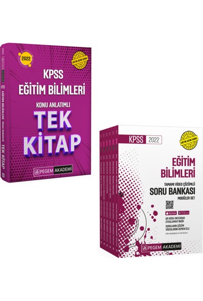 Pegem Akademi Yayıncılık 2022 KPSS Eğitim Bilimleri Konu Anlatımlı Tek Kitap ve Modüler Soru Bankası Seti - 7 Kitap Pegem Akademi Yayıncılık 2022 KPSS Eğitim Bilimleri Konu Anlatımlı Tek Kitap ve Modüler Soru Bankası Seti - 7 Kitap