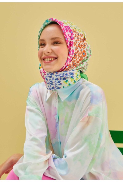 Fresh Scarfs Bouquet Desen Eşarp Deniz Köpüğü Fresh Scarfs Bouquet Desen Eşarp Deniz Köpüğü