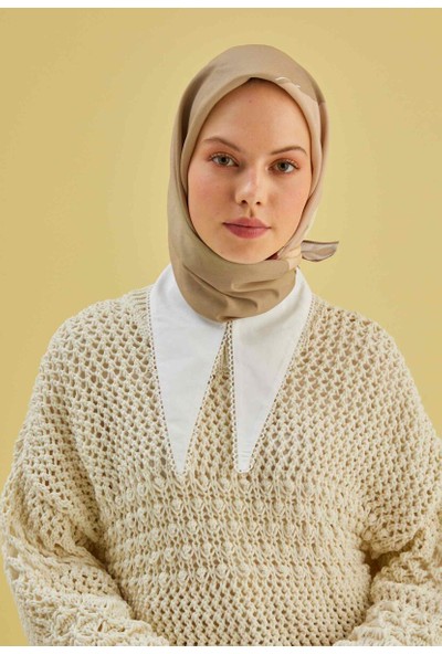 Fresh Scarfs Color Palette Desen Eşarp Bej