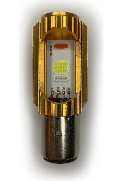 Techmaster Motosiklet LED Far Ampülü H6 Beyaz Işık Turuncu Gövde Çakarlı Techmaster Motosiklet LED Far Ampülü H6 Beyaz Işık Turuncu Gövde Çakarlı