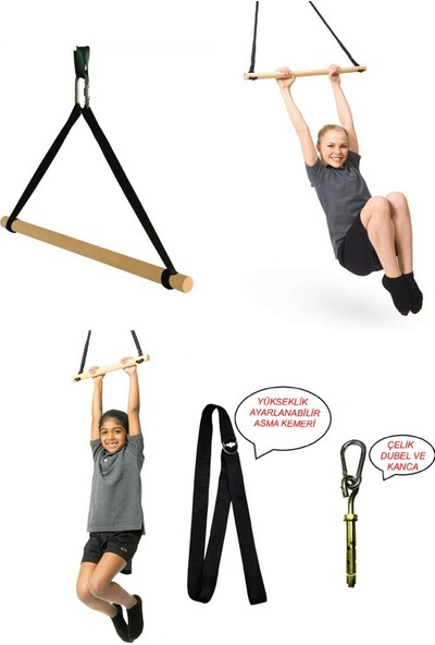Bundera Duyusal Ahşap Trapez Salıncak Çocuk Aktivite Gelişim Salıncağı