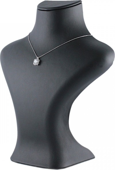 Entina Manken Kolyelik Deri Takı Standı Organizer Kolye Askılığı Siyah