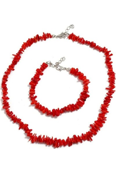 Mañana Atelier Natural Stone Collection - Mercan Kırık Doğal Taş Kolye & Bileklik Seti ( Konsantrasyon ) Mañana Atelier Natural Stone Collection - Mercan Kırık Doğal Taş Kolye & Bileklik Seti ( Konsantrasyon )