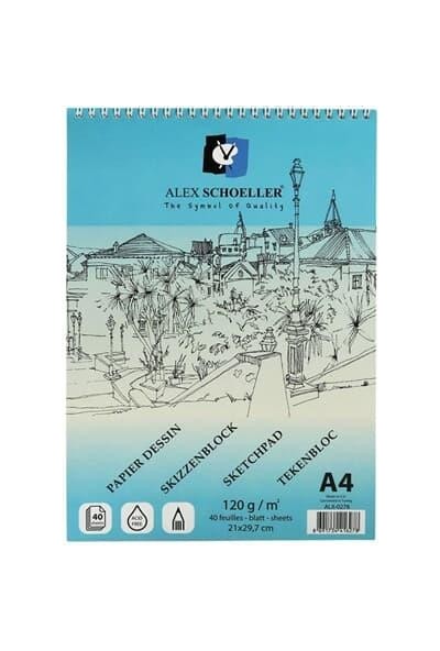 Alex Schoeller A4 Eskiz Defteri 120 gr 40 Sayfa Alex Schoeller A4 Eskiz Defteri 120 gr 40 Sayfa