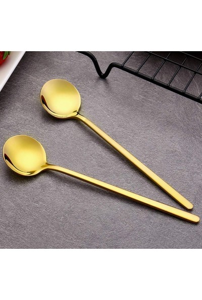 Mady Mark Gold Çay Kaşığı 6'lı Kahve Dondurma Tatlı Pasta Şeker Kaşık Set Mady Mark Gold Çay Kaşığı 6'lı Kahve Dondurma Tatlı Pasta Şeker Kaşık Set