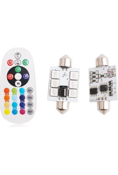 Techmaster Araç Içi Aydınlatma Sofit Rgb Tavan Ledi 16 Renk Kumandalı 36MM Techmaster Araç Içi Aydınlatma Sofit Rgb Tavan Ledi 16 Renk Kumandalı 36MM