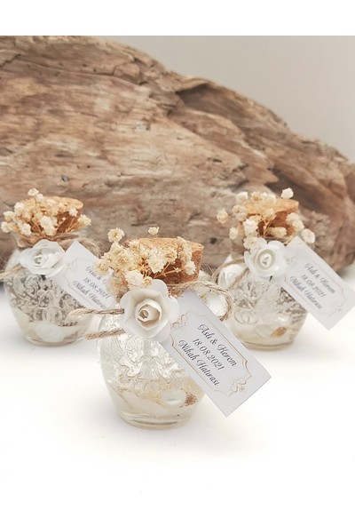 Naciden 50 Adet Söz Nişan Nikah Hediyeliği Jel Mum