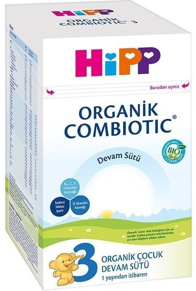 Hipp 3 Organik Combiotic Bebek Sütü 800 gr Hipp 3 Organik Combiotic Bebek Sütü 800 gr