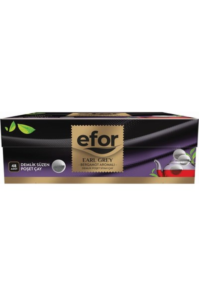 Efor Early Grey Demlik Poşet Siyah Çay - 48'li Efor Early Grey Demlik Poşet Siyah Çay - 48'li
