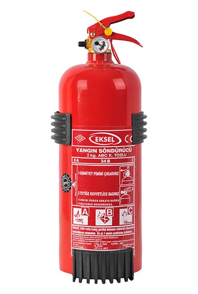 Eksel 2 Kg. Abc Tip Kuru Kimyevi Tozlu Söndürücü