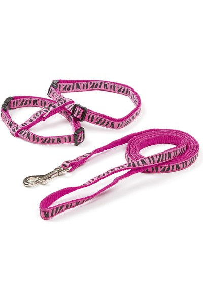 Kerbl Kayışlı Zebra Desenli Kedi Gezdirme Tasması Pembe 120 cm Kerbl Kayışlı Zebra Desenli Kedi Gezdirme Tasması Pembe 120 cm
