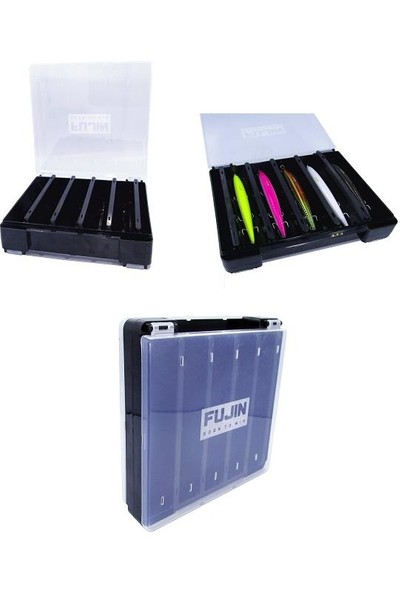 Fujin Tackle Box FTB145DS Çift Taraflı Maket Balık Kutusu Fujin Tackle Box FTB145DS Çift Taraflı Maket Balık Kutusu