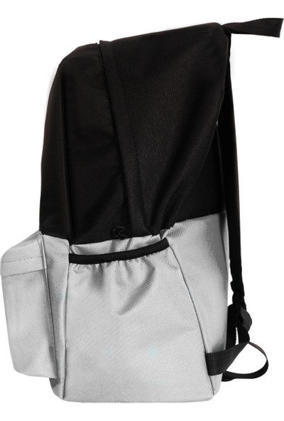 Kische Çift Renk Ineed You Okul Spor Çantası Siyah-Gri