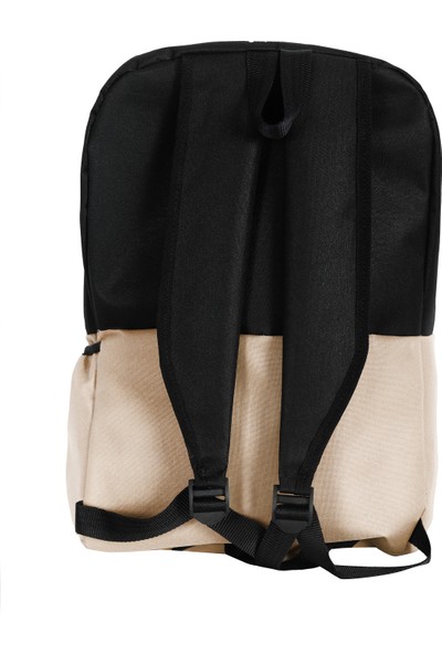 Kische Çift Renk I Need You Okul Spor Çantası Siyah-Bej