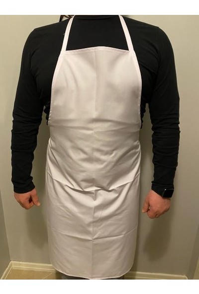 Mutfak Garson Aşçı Şef Iş Önlüğü Servis Önlüğü Boydan Askılı Beyaz Mutfak Garson Aşçı Şef Iş Önlüğü Servis Önlüğü Boydan Askılı Beyaz