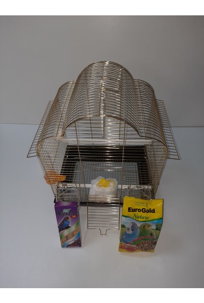 Gebze Petshop 1217AG Pirinç Kafes Seti Gebze Petshop 1217AG Pirinç Kafes Seti