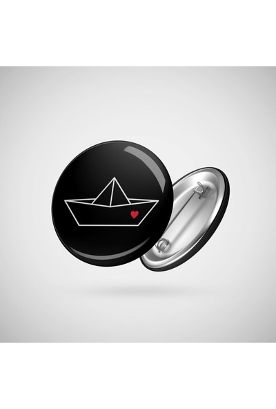Fizello Boat Paper Ship Heart Port Love Gift Rozet Fizello Boat Paper Ship Heart Port Love Gift Rozet