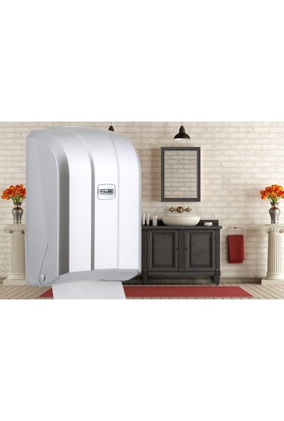 Vialli K6M Z Katlı (Dikkat:Wc Tuvalet Kağıdı İçindir) Dispenseri Mini Boy Metalik