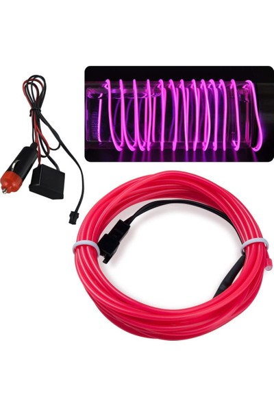 Techmaster Araç Içi Torpido Şerit Ledi Renkli Ip Neon LED 3 Metre Pembe Techmaster Araç Içi Torpido Şerit Ledi Renkli Ip Neon LED 3 Metre Pembe