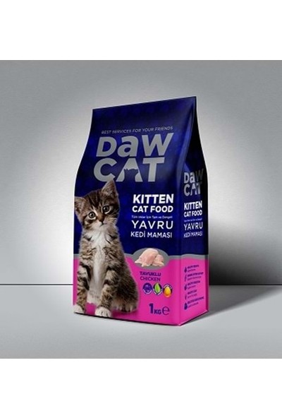 Dawcat Tavuklu Yavru Kedi Maması 1 kg
