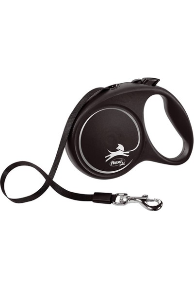 Flexi Black Design Şeritli Otomatik Gezdirme Tasması Gri-Siyah 5m Large Flexi Black Design Şeritli Otomatik Gezdirme Tasması Gri-Siyah 5m Large