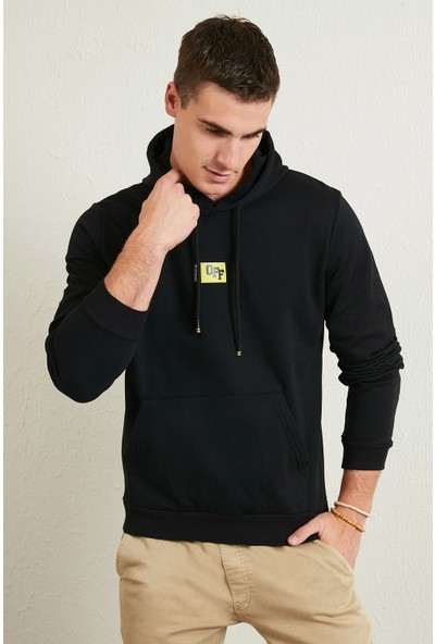 Buratti Slim Fit Baskılı Kanguru Cepli Kapüşonlu Sweat Erkek Sweat 5896589