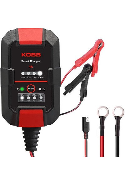 Kobb KBS1000 6 V / 12 V 30 Ah Akıllı Akü Şarj ve Akü Bakım Cihazı