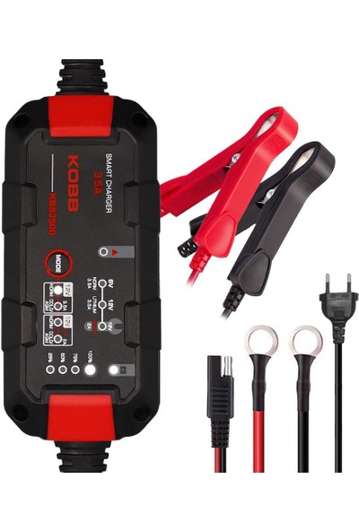 Kobb KBS3500 6 V / 12 V 60 Ah Akıllı Akü Şarj ve Akü Bakım Cihazı Kobb KBS3500 6 V / 12 V 60 Ah Akıllı Akü Şarj ve Akü Bakım Cihazı