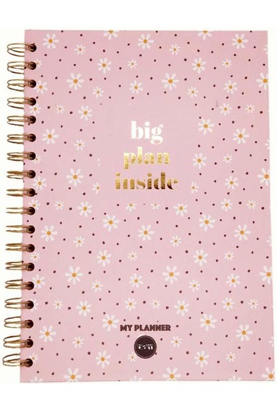Patladı Gitti Papatya Tasarımlı Spiralli Sticker'lı Tarihsiz Konuşan Ajanda Haftalık Planlayıcı Defter Patladı Gitti Papatya Tasarımlı Spiralli Sticker'lı Tarihsiz Konuşan Ajanda Haftalık Planlayıcı Defter