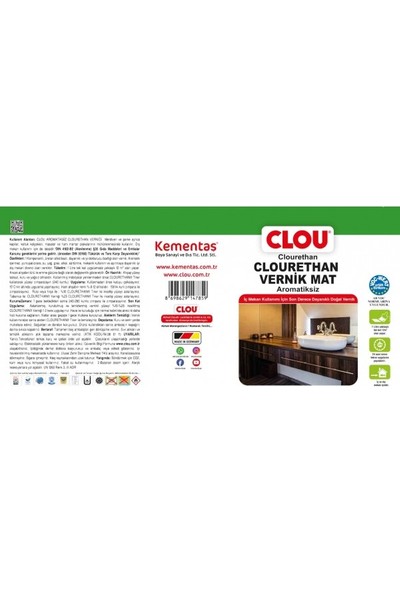 Clou Clourethan Mat Ahşap Verniği 750 ml Clou Clourethan Mat Ahşap Verniği 750 ml