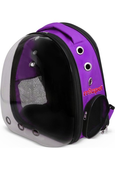 Miapet Şeffaf Fileli Astronot Kedi Köpek Taşıma Çantası 42X22X33 cm Mor Miapet Şeffaf Fileli Astronot Kedi Köpek Taşıma Çantası 42X22X33 cm Mor