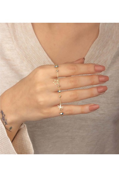 Feays 8 Ayar Yıldız ve Yusufçuklu Cam Göz Altın Şans Bilekliği Feays 8 Ayar Yıldız ve Yusufçuklu Cam Göz Altın Şans Bilekliği