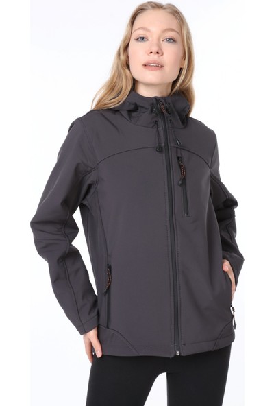 Ghassy Co. Kadın Su Rüzgar Geçirmez Softshell Spor Mont
