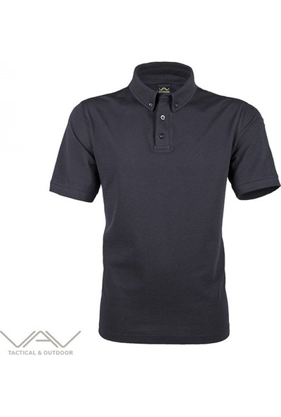 Vav Tlac-01 Polo Yaka Tişört Siyah L
